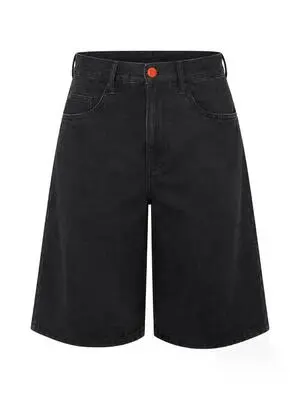 BEWIDER Superloose Denim Shorts - Black