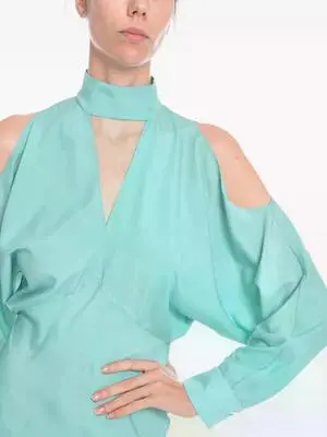 SUPER BLOND Cut-out Long Sleeve Maxi Dress