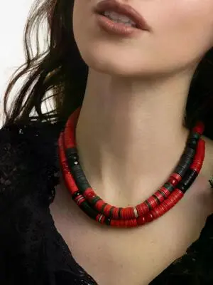 HIJAS DE PUKA Jaipur Beaded Necklace With Cubic Zirconia