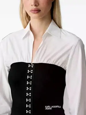 Karl Lagerfeld Layered Mini Dress With Hook-and-eye Detail