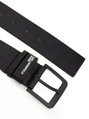 Karl Lagerfeld Logo Buckle Belt - Black