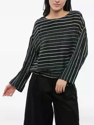 Woolrich Striped Long-sleeve Blouse - Black
