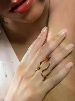 Gas Bijoux Naja Snake-motif Ring - Gold
