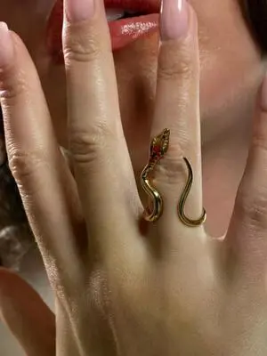 Gas Bijoux Naja Snake Motif Ring