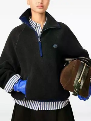 AMI Paris Fleece Vareuse With Patch