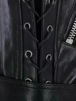 Saint Laurent Belted Leather Waistcoat