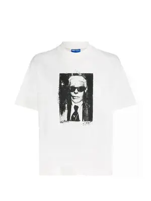 Karl Lagerfeld Graphic Print Cotton T-shirt - White