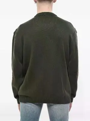 PAOLO PECORA Long-sleeve Crew Neck Sweater - Green