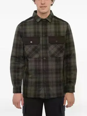 Neil Barrett Padded Checked Shirt Jacket - Grey