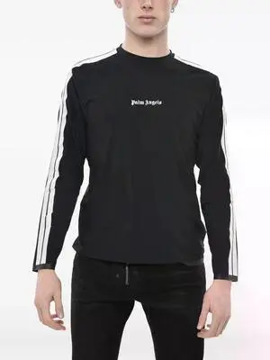 Palm Angels Logo-print Side-stripe T-shirt