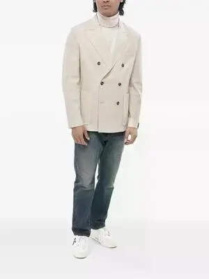 PAOLO PECORA Double-breasted Patch-pocket Blazer