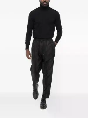 Brunello Cucinelli Pinstriped Trousers - Black