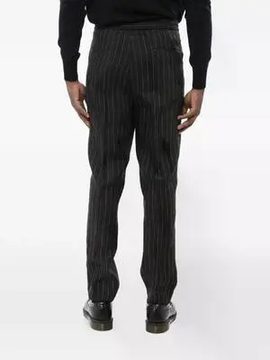 Brunello Cucinelli Pinstriped Trousers - Black