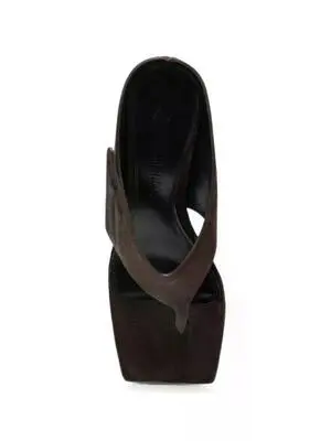 Attico Cheope Suede Wedge Sandals