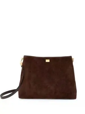Dolce & Gabbana Large Vittoria Suede Cross Body Bag - Brown