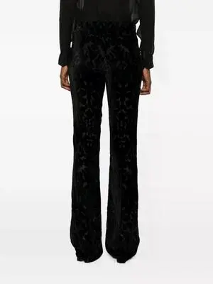 Gucci Gg Damask-pattern Velvet Trousers