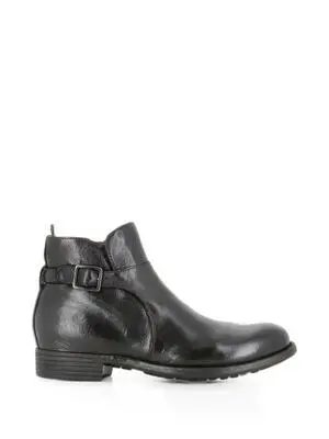 Officine Creative Buckled Side-zip Leather Ankle Boots