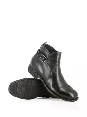 Officine Creative Buckled Side-zip Leather Ankle Boots