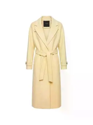 Pinko Casella Belted Coat - Yellow