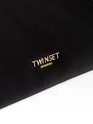 TWINSET Asymmetric Tote Bag With Logo Plaque