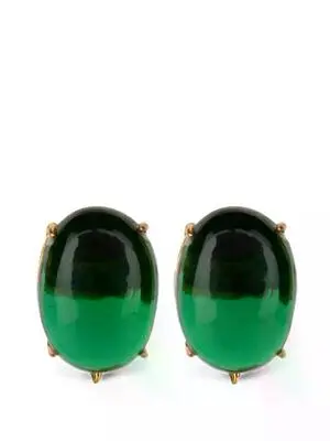 BOUNKIT JEWELRY Quartz Cabochon Earrings - Gold