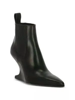 Rick Owens Cantilever Leather Heeled Chelsea Boots