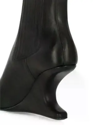 Rick Owens Cantilever Leather Heeled Chelsea Boots