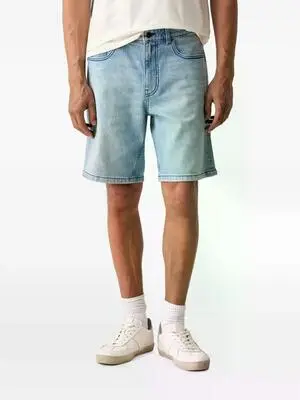 BENETTON Regular-fit Washed Denim Shorts - Blue