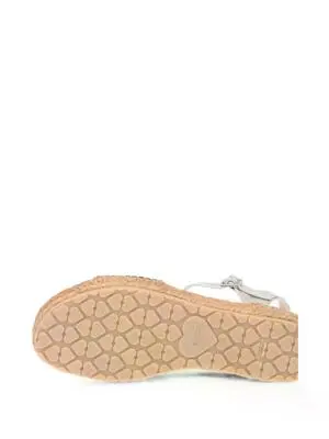 Moschino Rhinestone Logo Espadrille Sandals