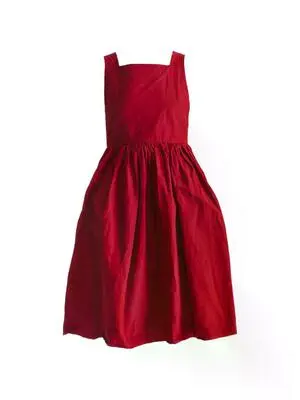 CASEY CASEY Nina Bow-detail Midi Dress - Red