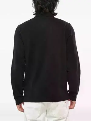 DIESEL® Logo-print Long-sleeve Polo Shirt