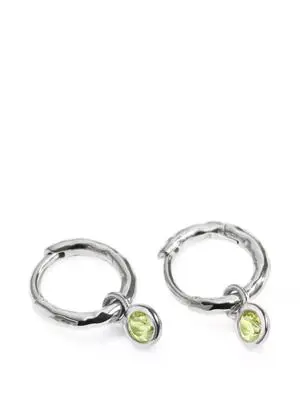 Monica Vinader Peridot Pendant Hoop Earrings In Tone