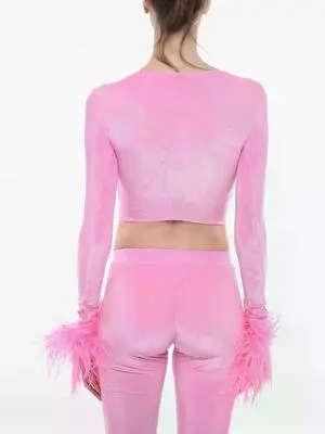 ADRIANA HOT COUTURE Square Neck Long Sleeve Top