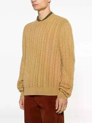 A.p.c. Cable-knit Wool Crewneck Sweater