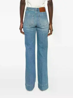 Victoria Beckham Alina Patch-pocket Wide-leg Jeans