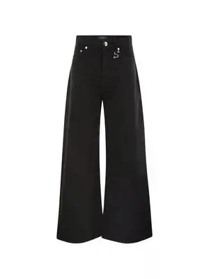 Sportmax Wide-leg Metal-hook Jeans - Black
