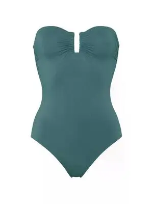 ERES Cassiopée Ruched Strapless Swimsuit - Green