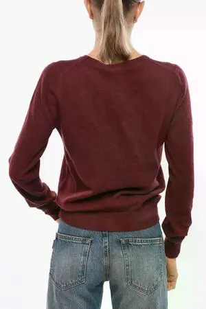Malo Crew Neck Long Sleeve Sweater - Red