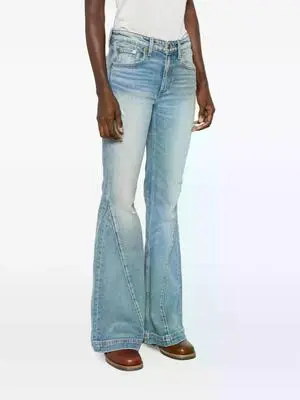 ANTIK DENIM Faded Flared-leg Jeans