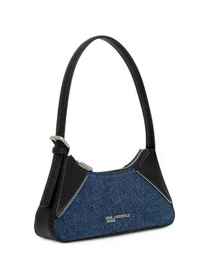 Karl Lagerfeld Rebel Denim-panelled Tote Bag - Blue