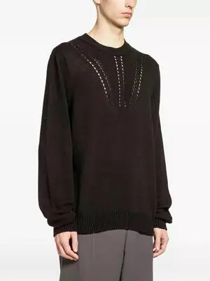 JIL SANDER Cut-out Detail Crew Neck Sweater