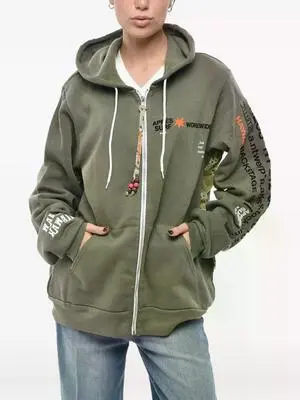 APRES SURF Logo-print Zip-fastening Hoodie