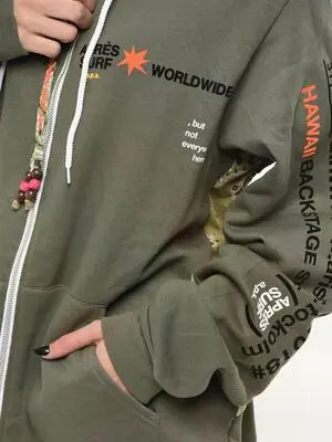 APRES SURF Logo-print Zip-fastening Hoodie