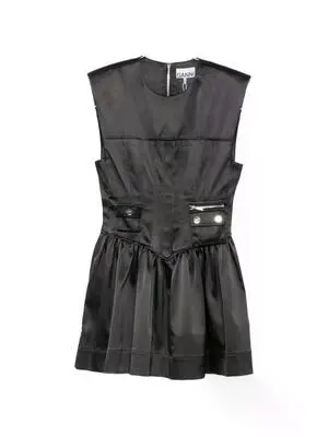 GANNI Corset-style Mini Dress - Black