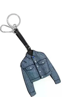 Karl Lagerfeld Denim Jacket Charm Keyring - Blue