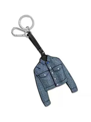 Karl Lagerfeld Denim Jacket Charm Keyring - Blue