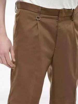 PAOLO PECORA Duomo Pleated Trousers - Brown