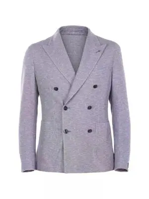 Tagliatore Double-breasted Peaked-lapel Blazer - Blue