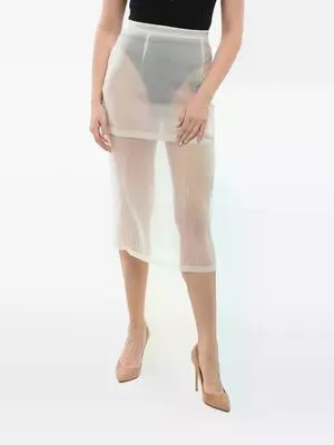 SUPER BLOND Silk Midi Skirt - Neutrals