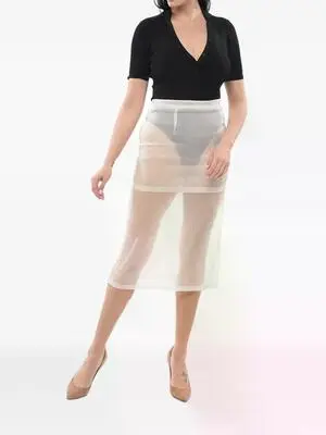 SUPER BLOND Silk Midi Skirt